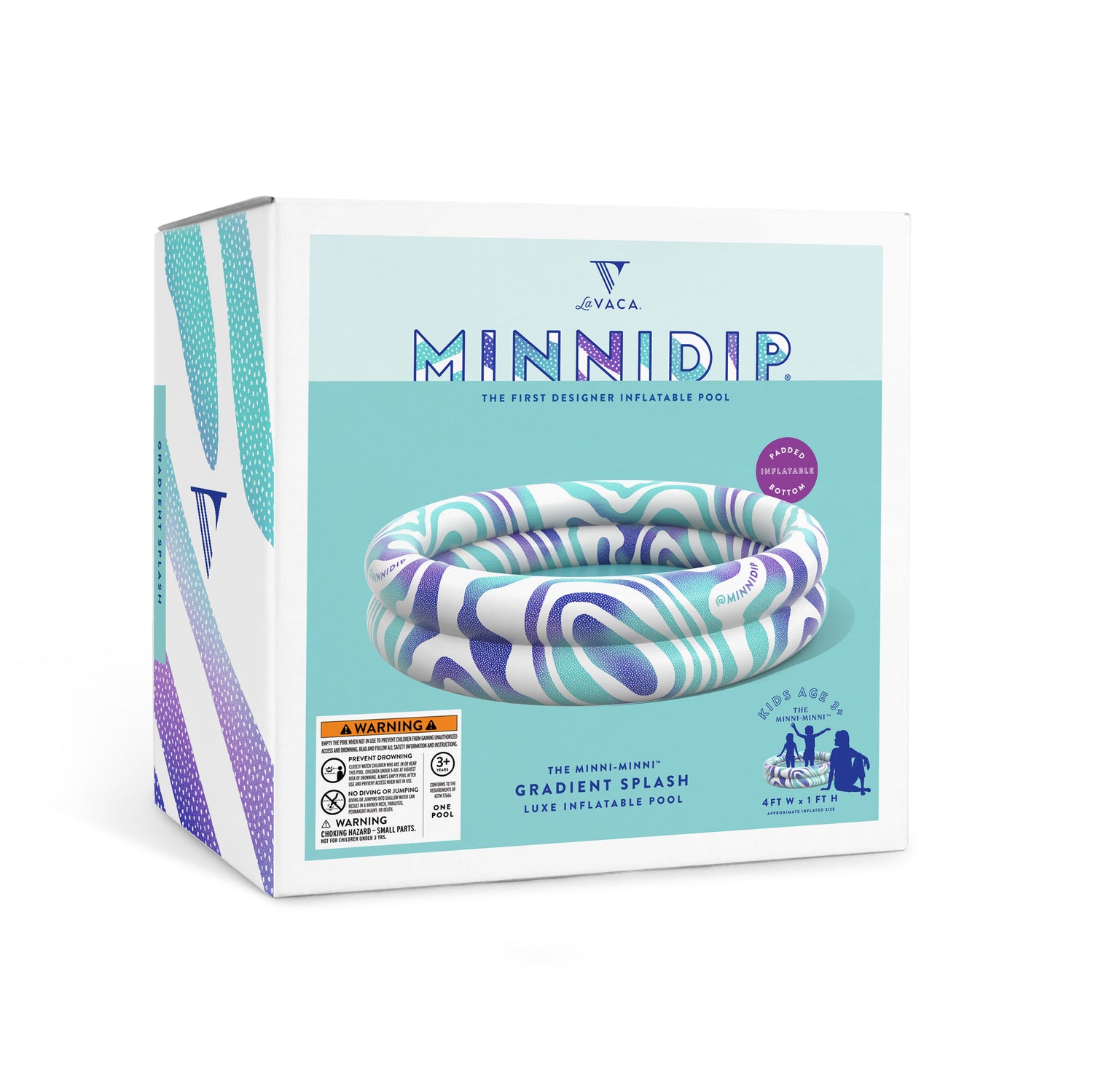 the GRADIENT SPLASH MINNI-MINNI luxe inflatable pool