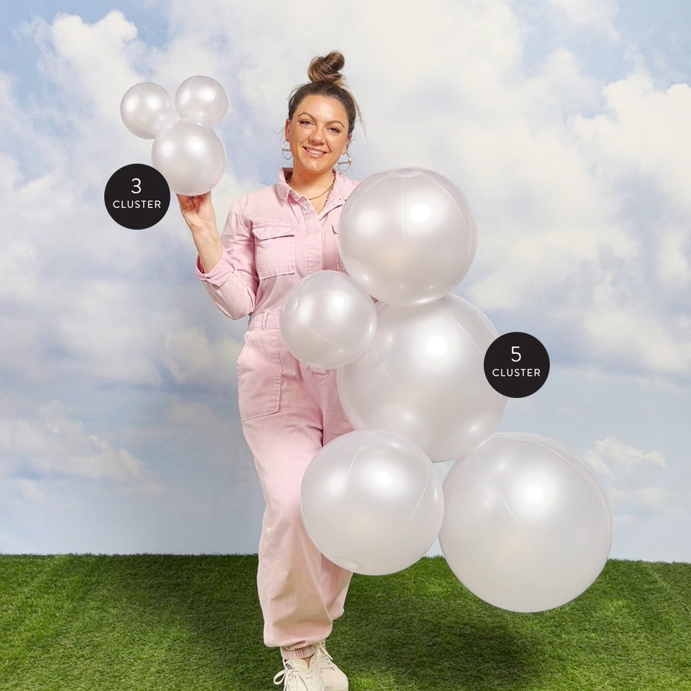 SHIPS NOW • Balloon Garland: 5-Cluster in Ruby (Pearl) • FINAL SALE